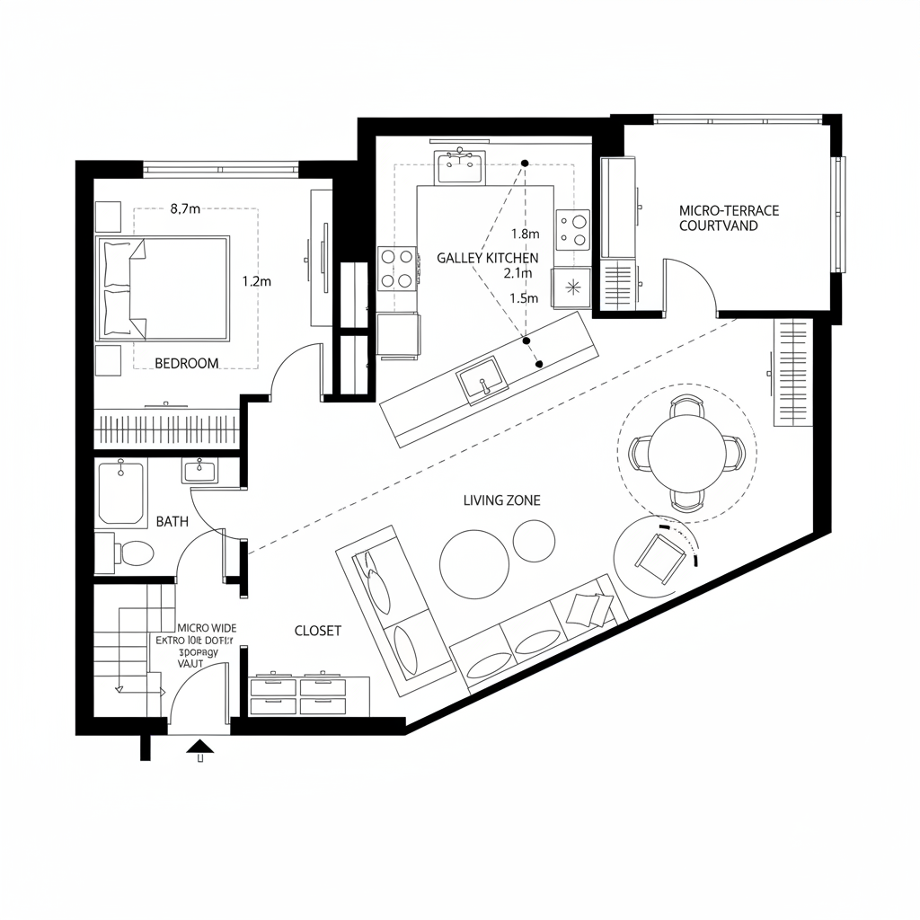 950 sq ft Third-Floor Plans: Compact Futures, Clear Interfaces