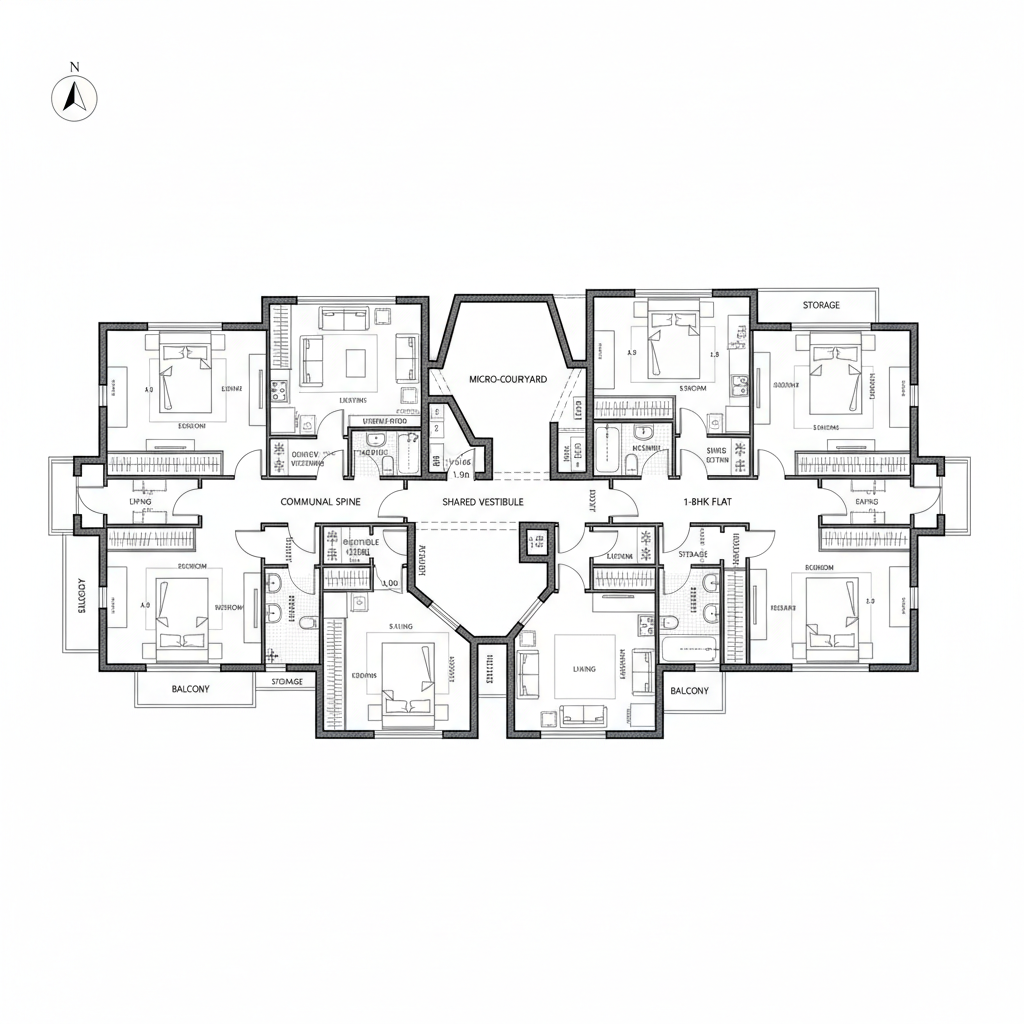1 BHK DDA Flat Floor Plans That Fix Cramped Layouts