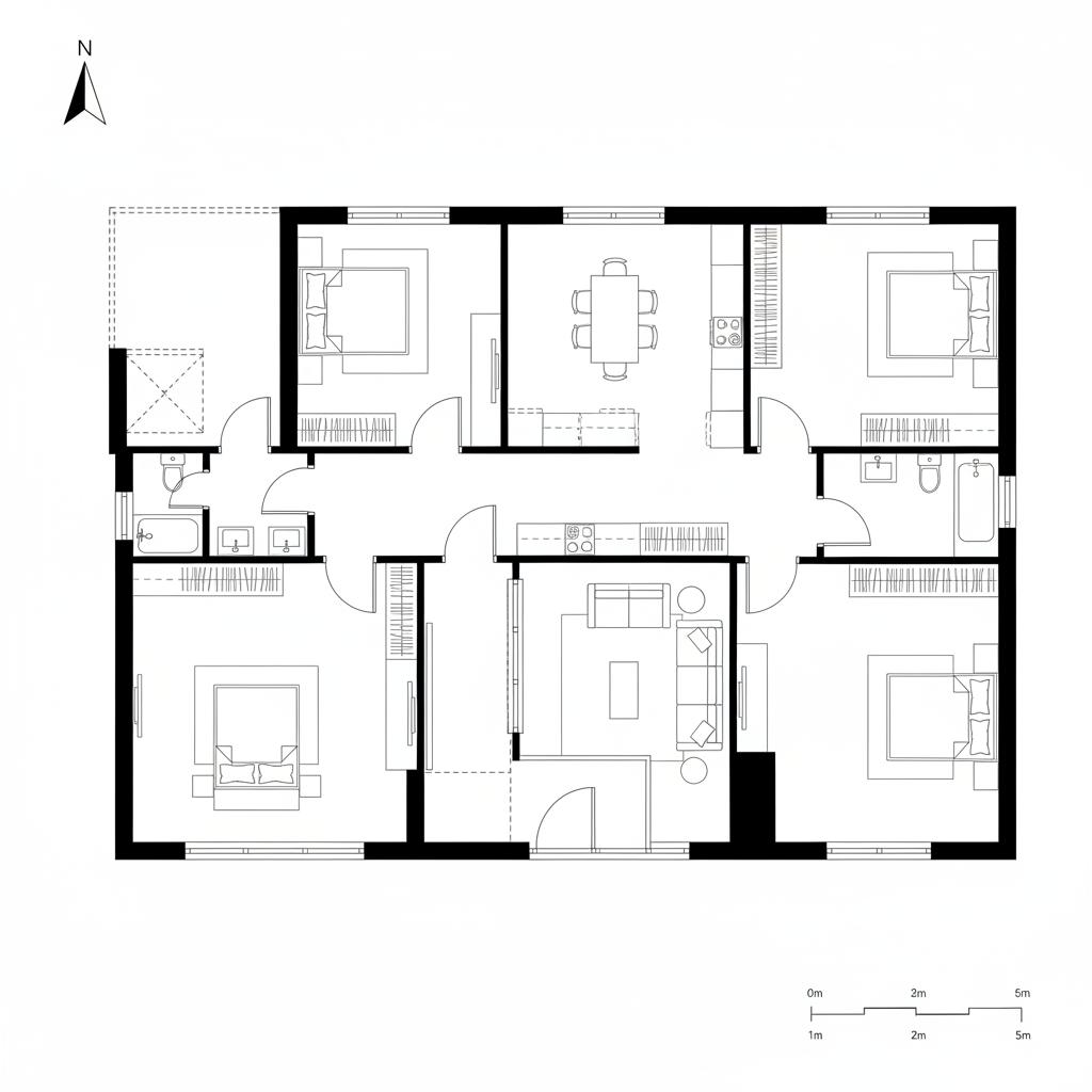 Single-Floor 3-Bedroom Plans with Future-Ready Flow