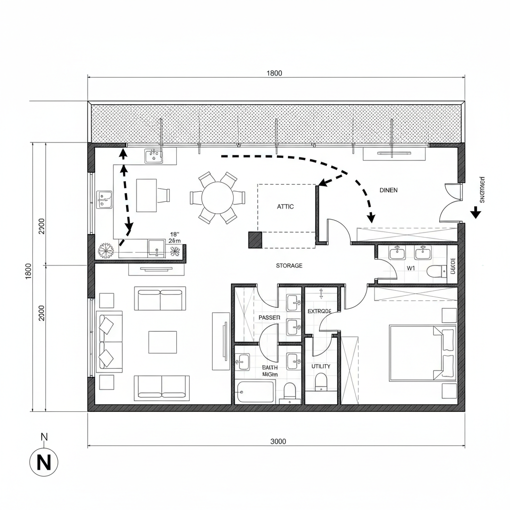 2BHK Vastu West-Facing Plan: Future-Ready Spatial Interface