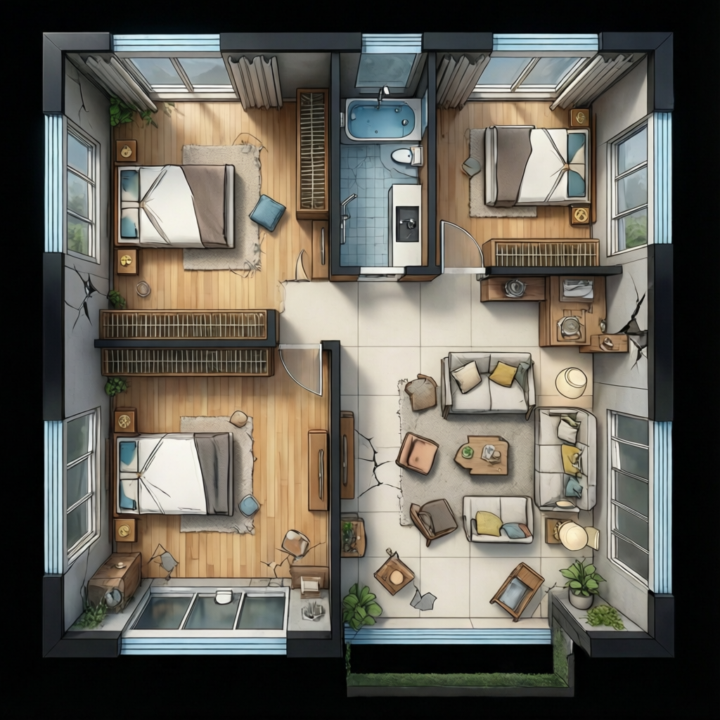Denah Rumah Ukuran 10x8: Contoh Layout Efisien