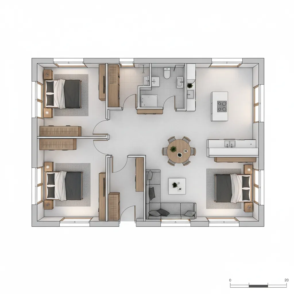 Denah Rumah 12x6: Layout Nyaman & Fungsional