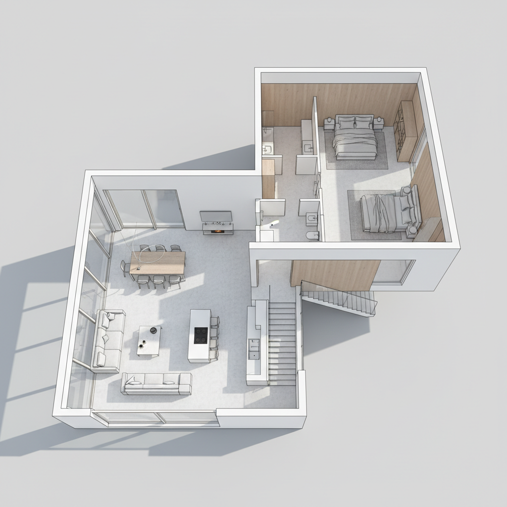 Denah Rumah 2 Lantai Type 150 yang Ideal
