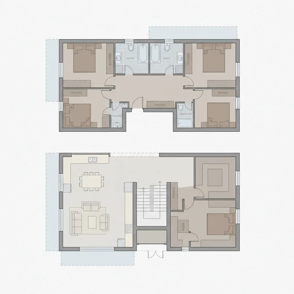 Contoh Denah Rumah 2 Lantai yang Fungsional