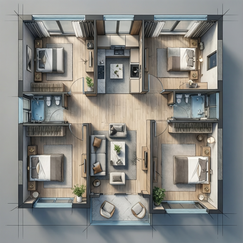Denah Rumah 1 Lantai Type 100: Panduan Layout Ideal