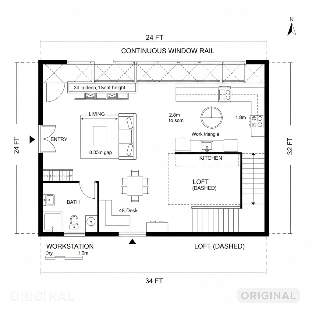 24x32 House Plans with Loft: Fix a Cramped Layout