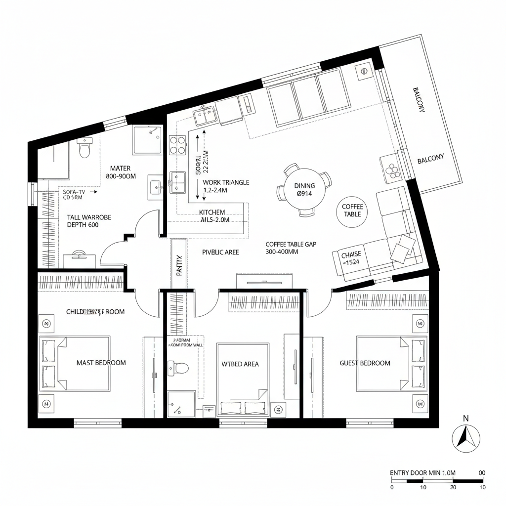 Unimark Springfield 2-BHK Floor Plan: Future-Ready Interface