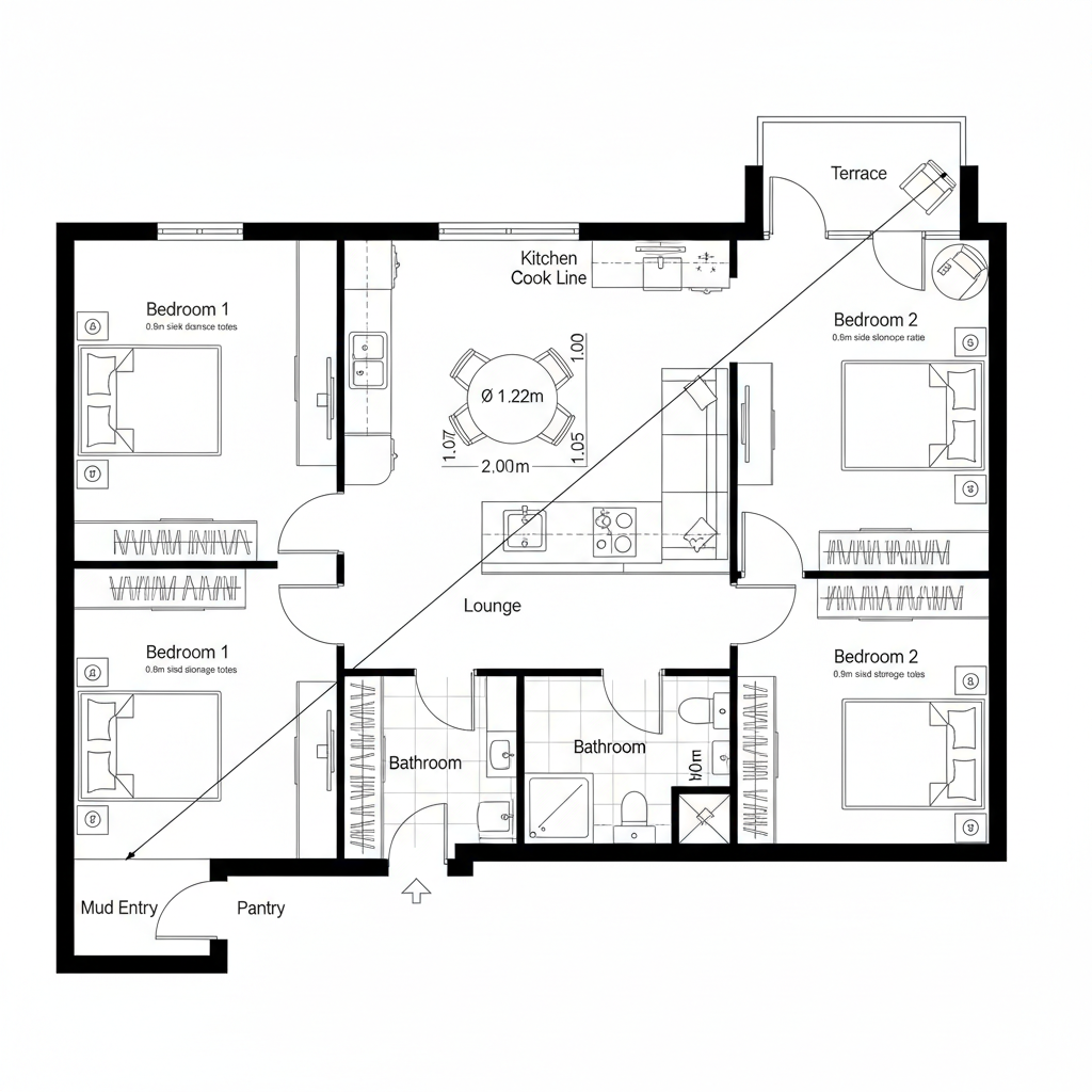 2-Bedroom Open Floor Plan: Three Future-Proof Layouts