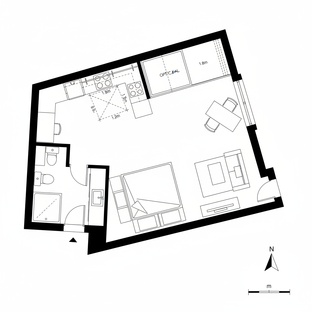 375 Sq Ft Studio Floor Plan: Fix a Cramped Layout