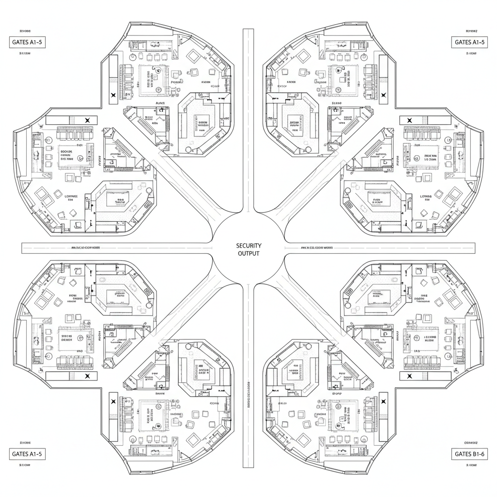 Dubai International Airport Terminal 1 Floor Plan—Future Interface Analysis