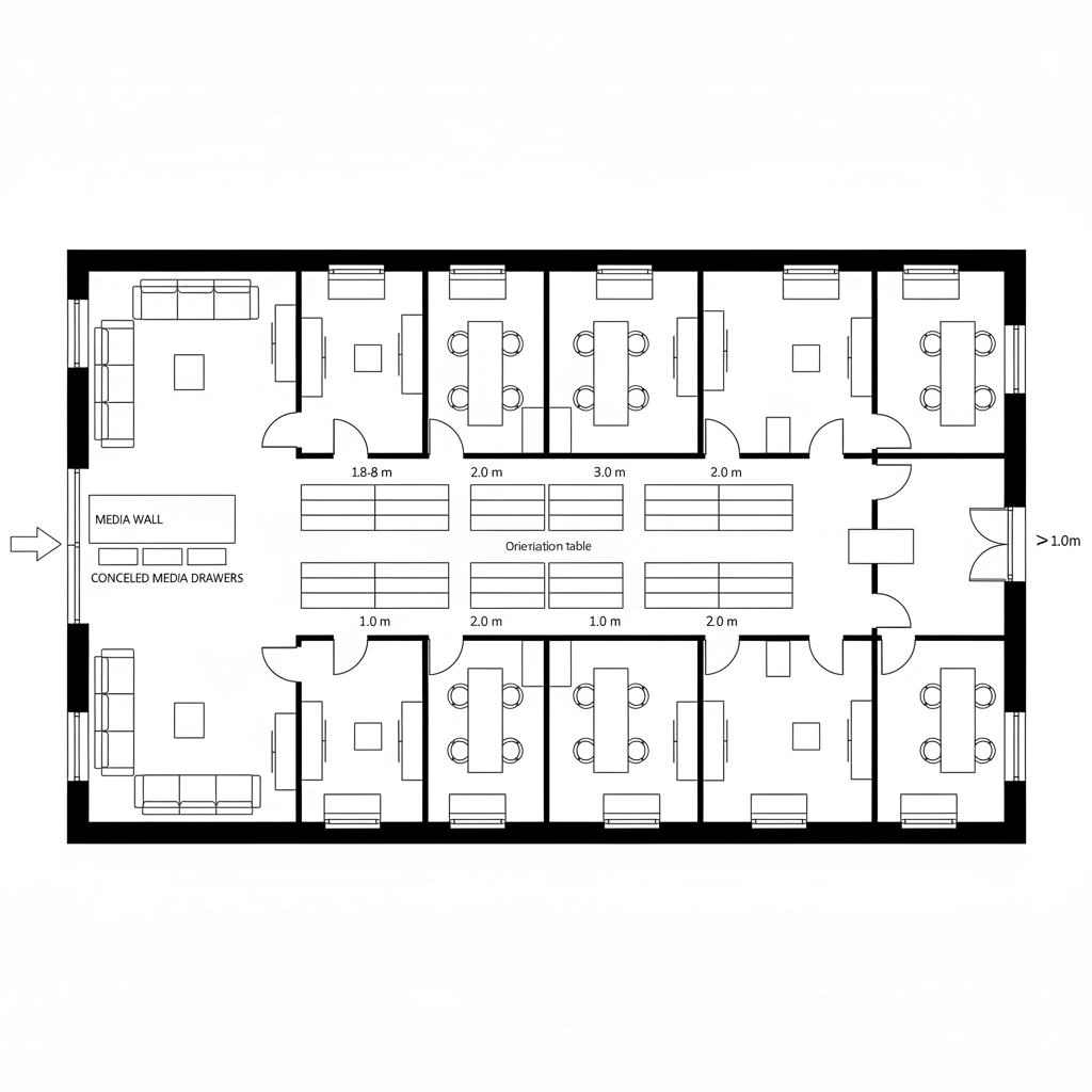 Modern Library Floor Plan – Future-forward spatial design
