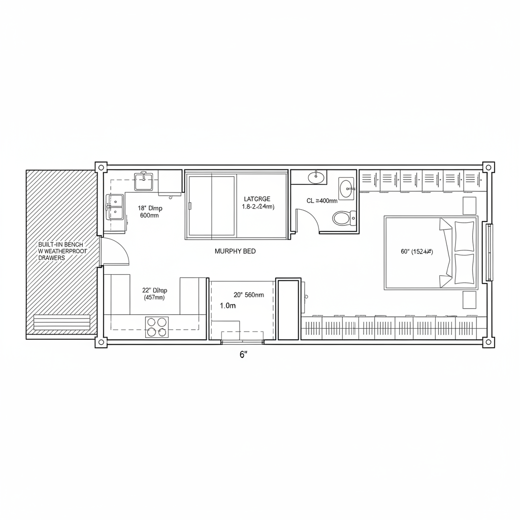 20-Foot Shipping Container House Floor Plans: Future-Ready Layouts