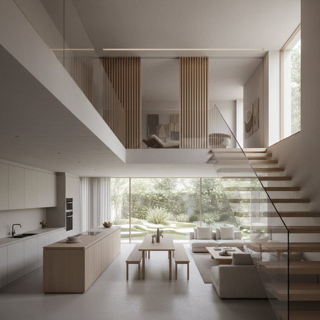 Two Story House With Two Living Rooms: Fix Noise & Clutter