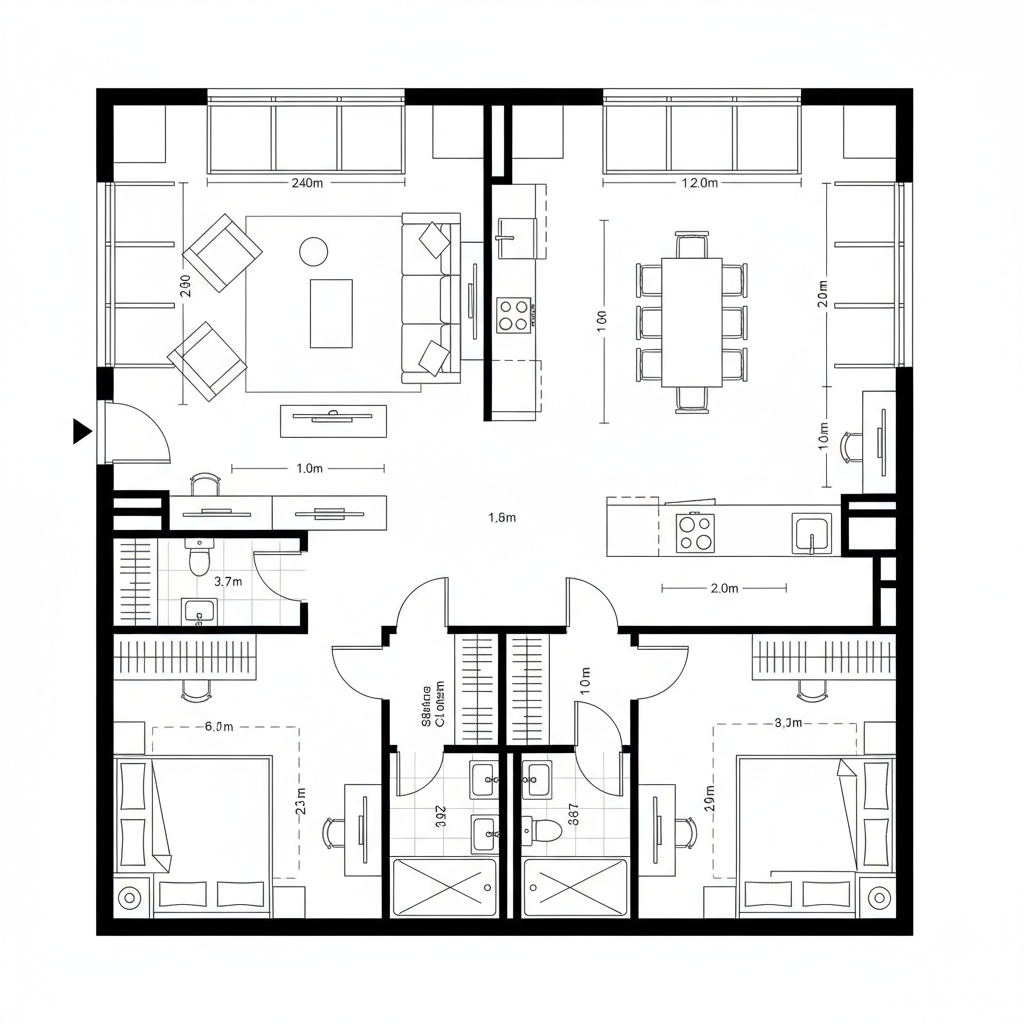 Two-Bedroom Split Floor Plan: Future-Ready Layouts and Flows