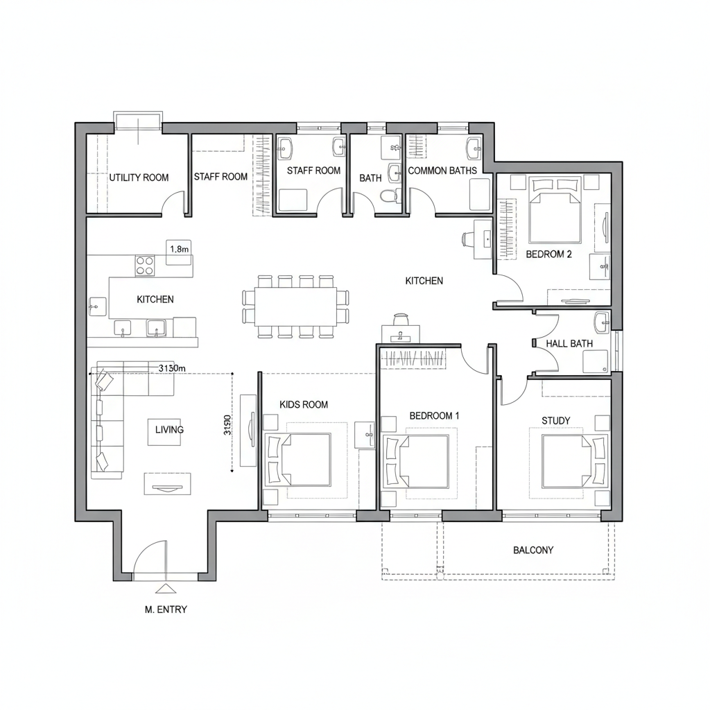 4 BHK Floor Plan Delhi—Future-Ready Spatial Interface