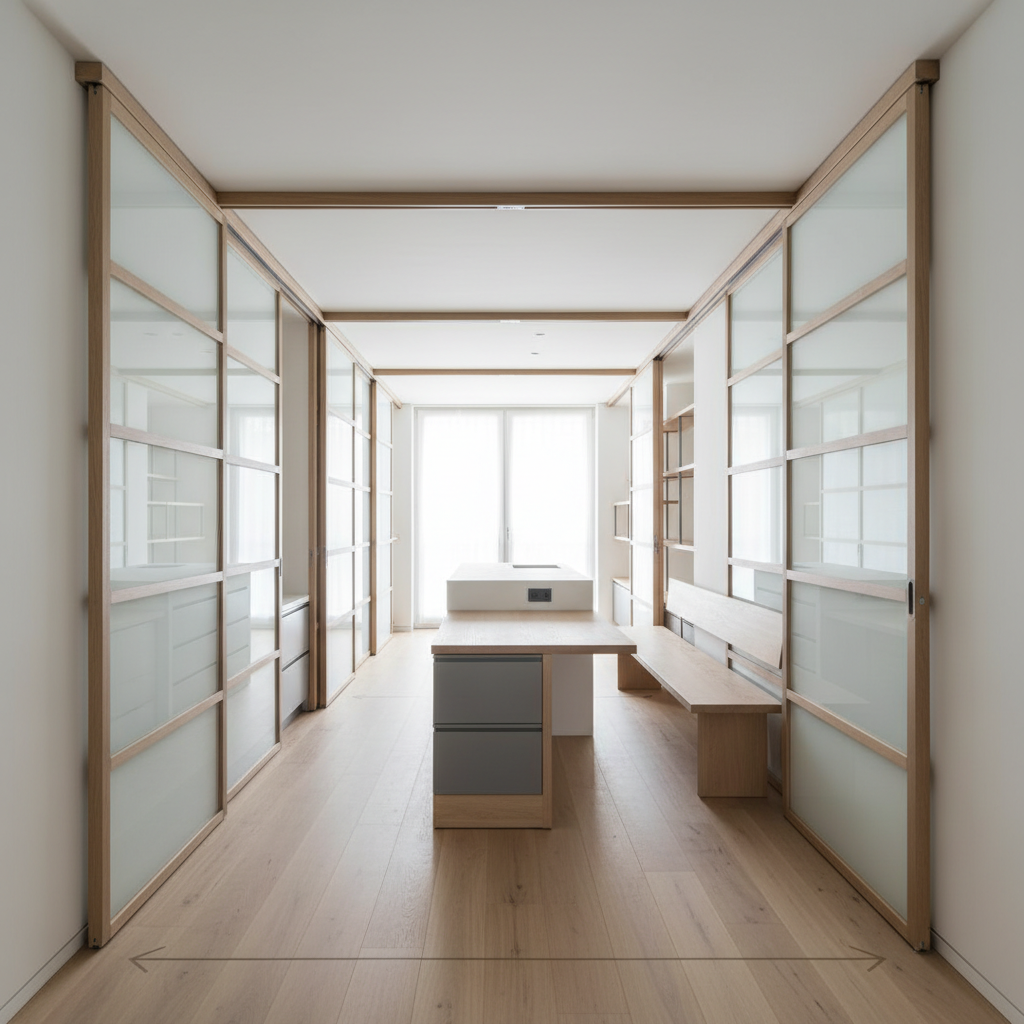 Rectangular 1BHK Floor Plan: Future-Ready Layouts by a US Designer