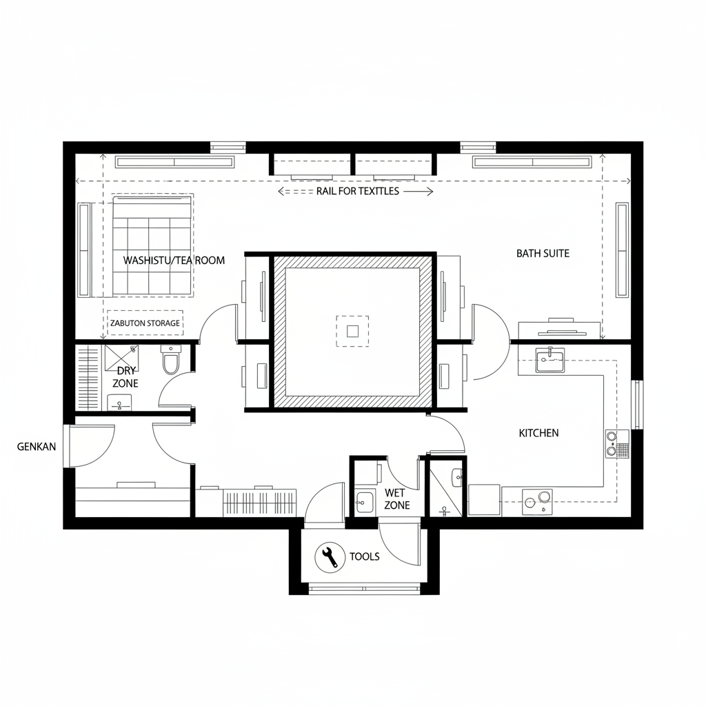 Japanese-Style Floor Plan: Futurist Residential Layouts