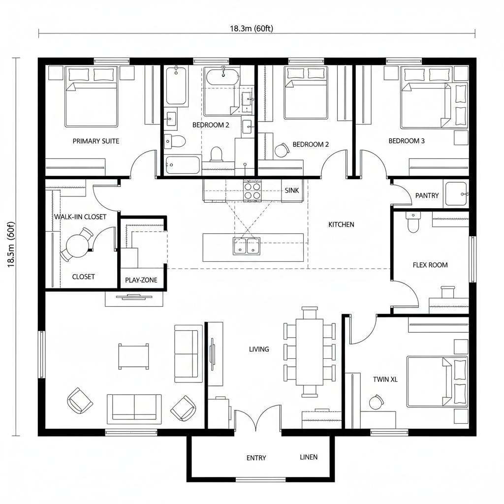 Four-Bedroom Double-Wide Floor Plans: A Designer’s Future-Ready Patterns