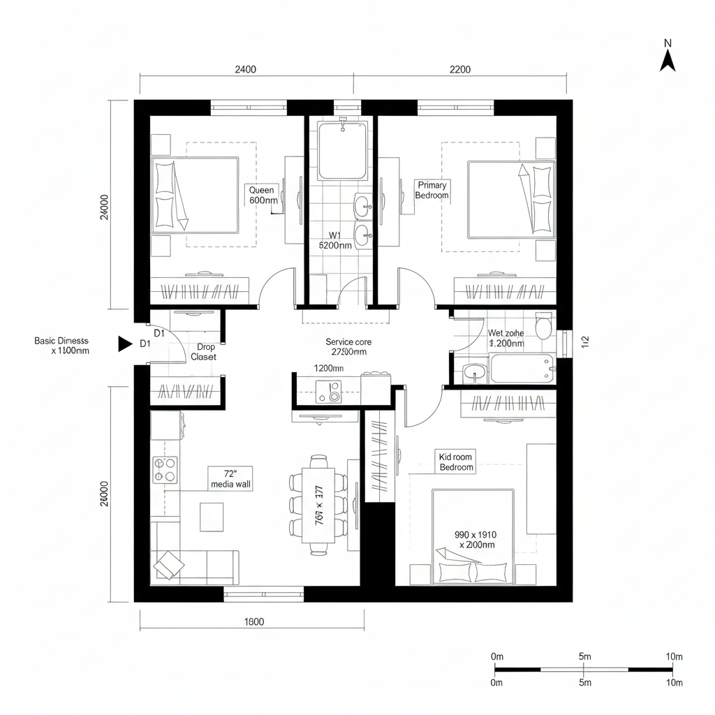 30x30 House Floor Plan: Fit 2 Bedrooms Without Feeling Cramped