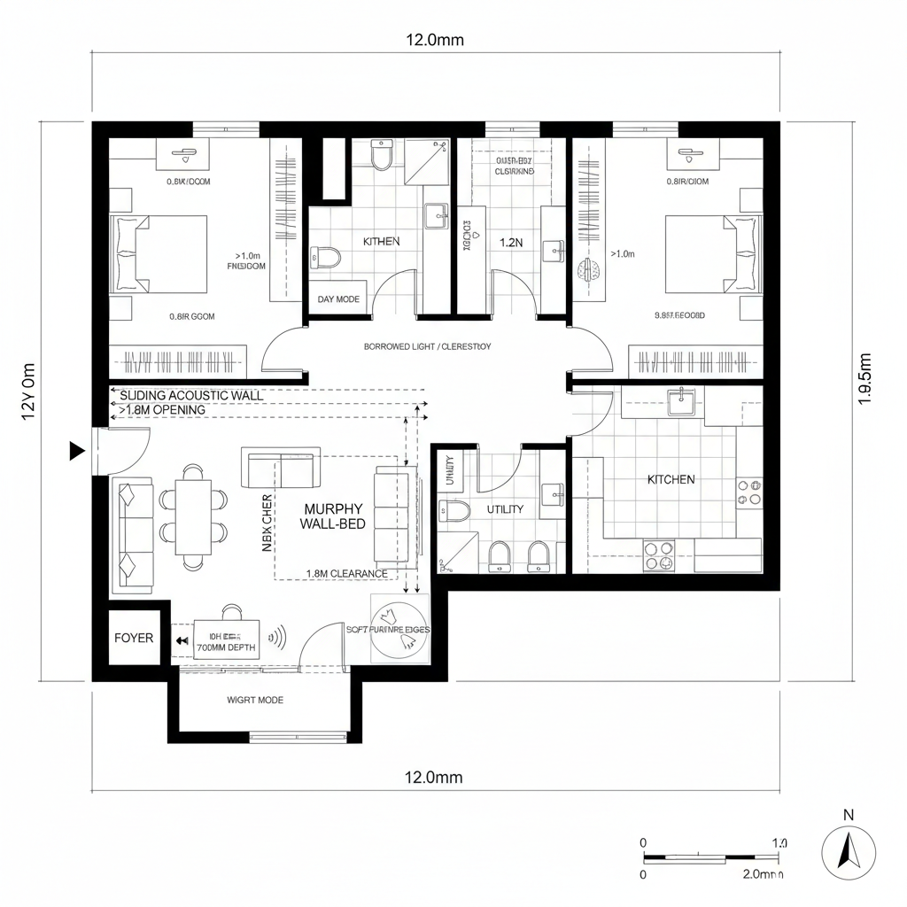 3 BHK Floor Plan Kolkata — Future-Fit Spatial Interface