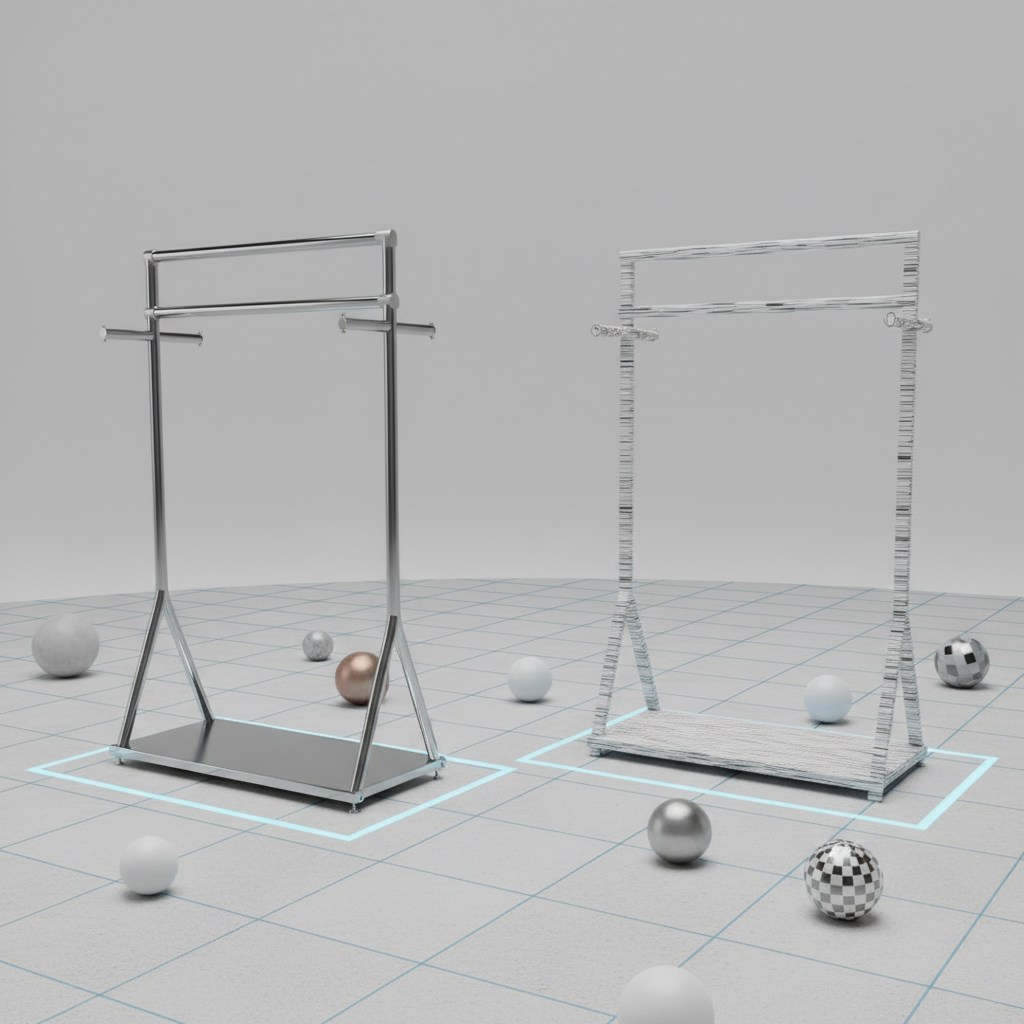 Free vs Paid 3D Clothing Rack Models Compared