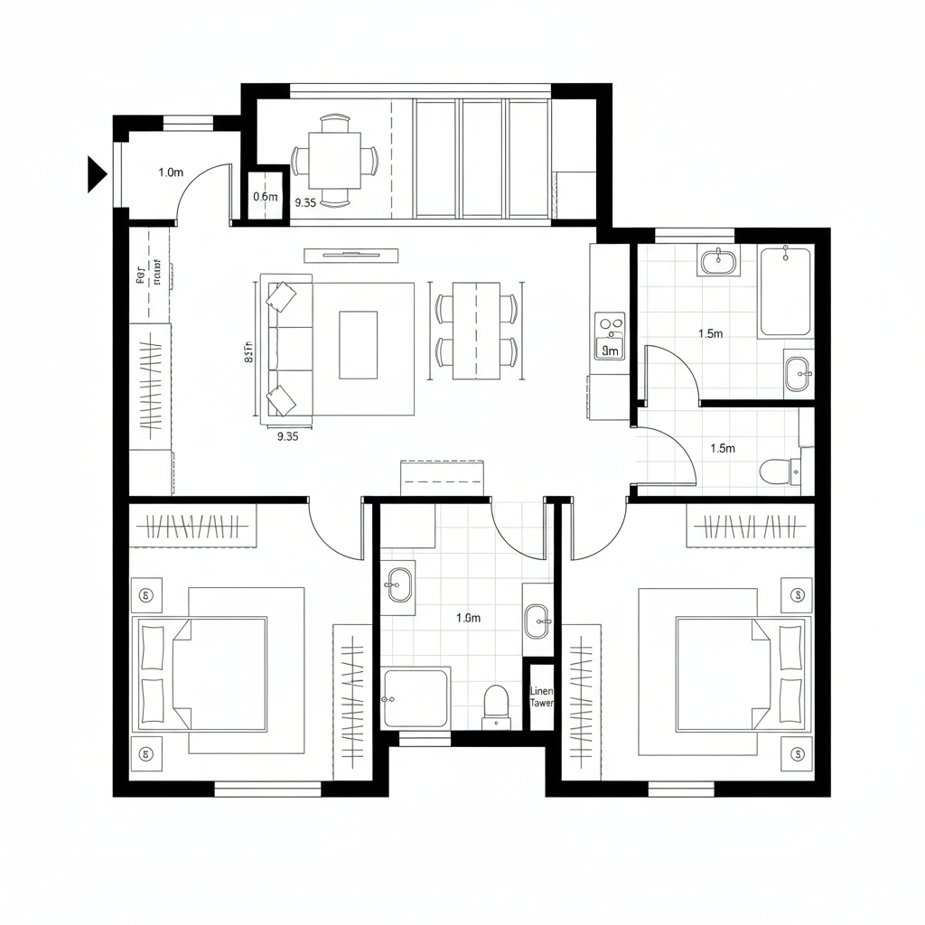 Nanded City Asawari 2-BHK Floor Plan: Future Interface Design