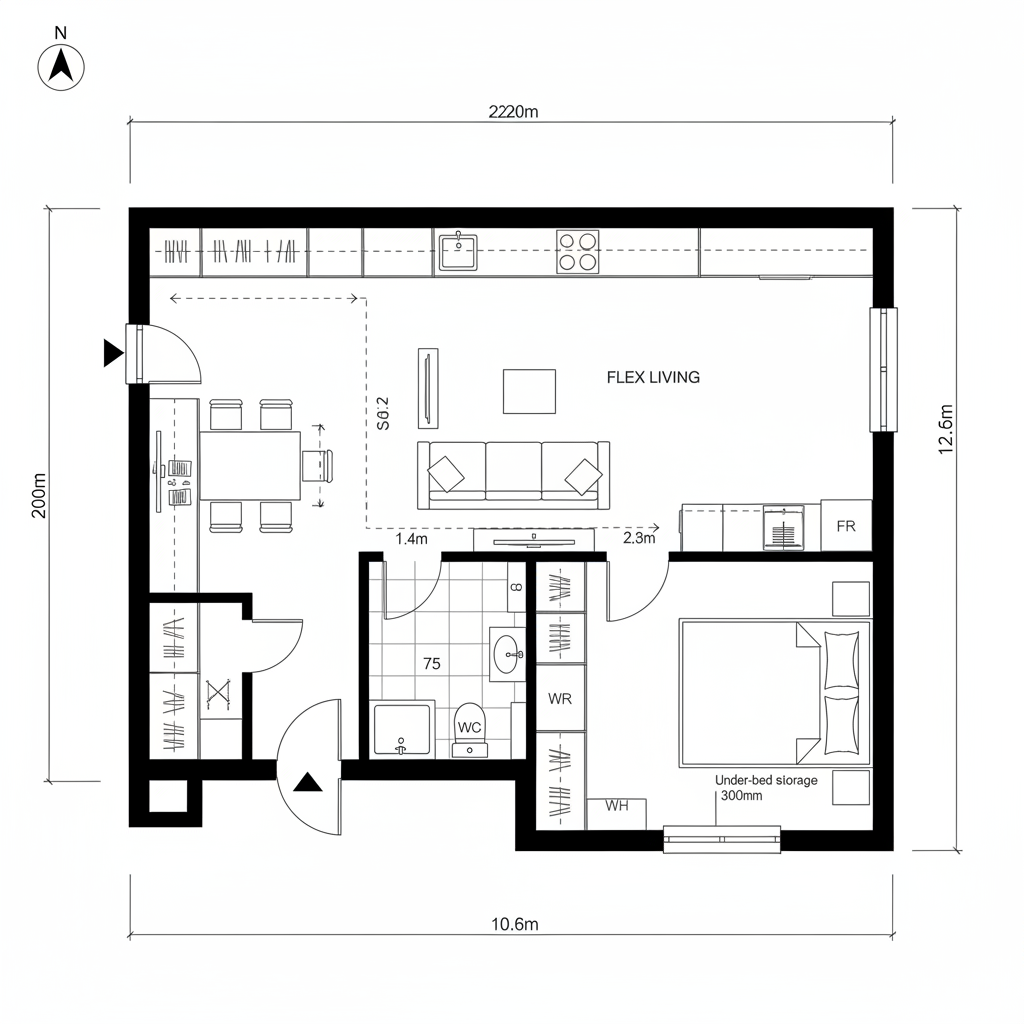 Linear Studio Apartment Floor Plans: Future-Ready Sequences