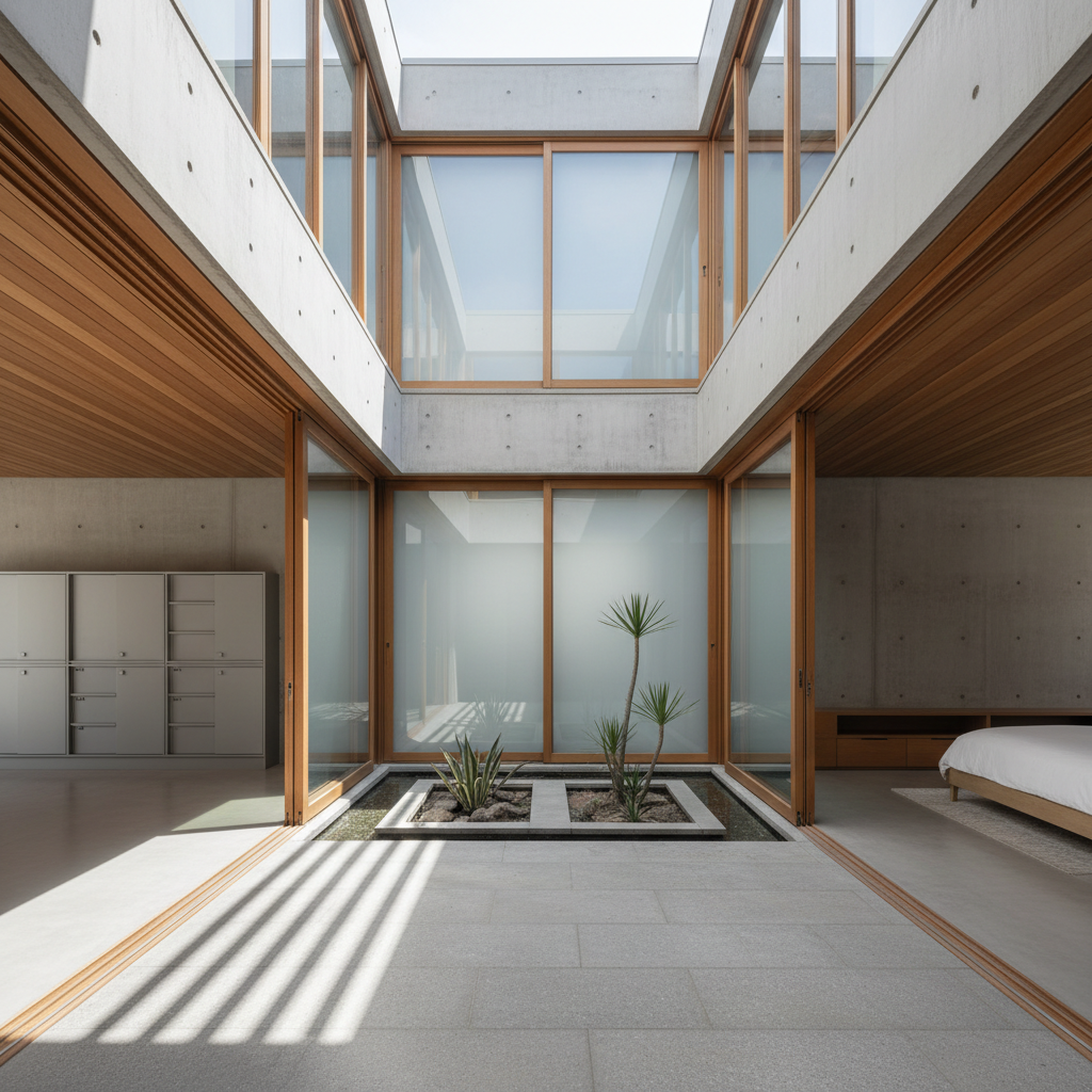 Five-Bedroom First Floor Plans—Futurist Residential Design