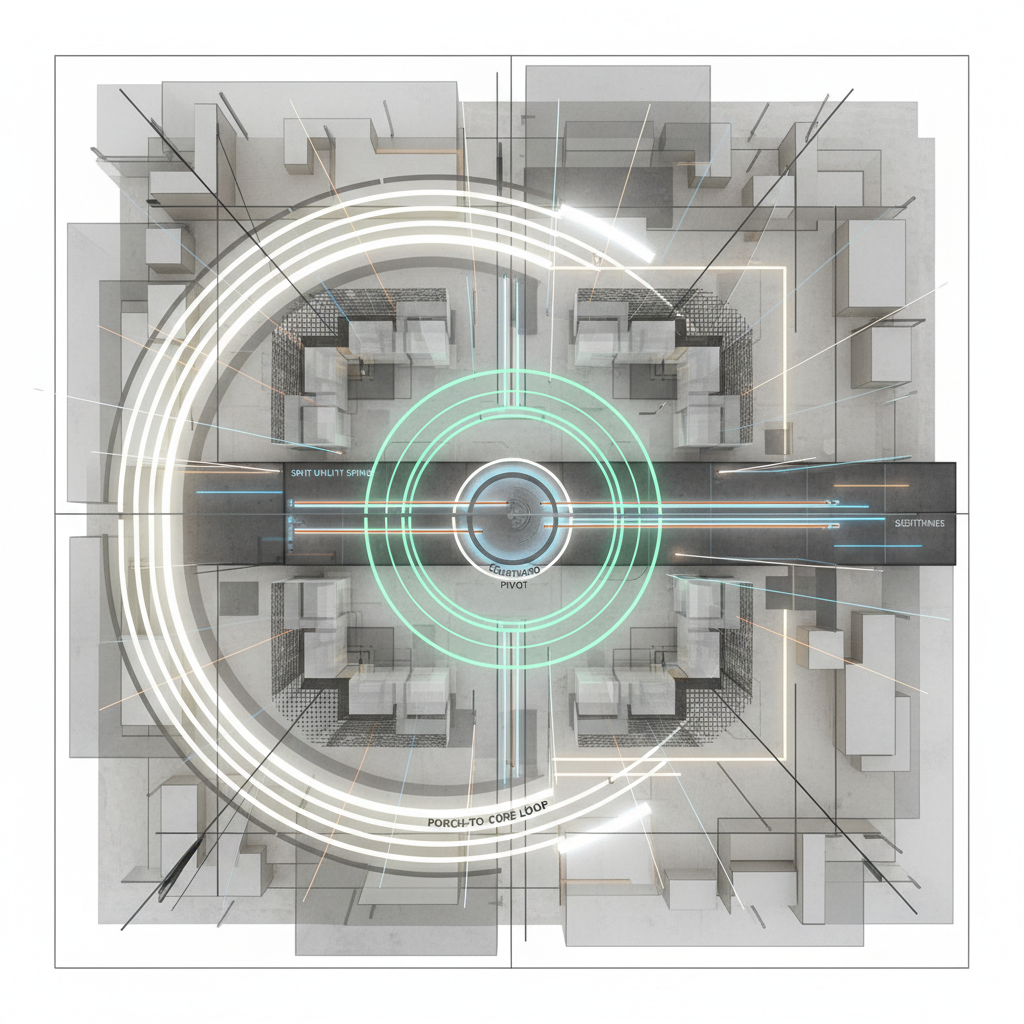 3D Ground Floor Plan for a 32×60 House — Future-Ready Layout Logic