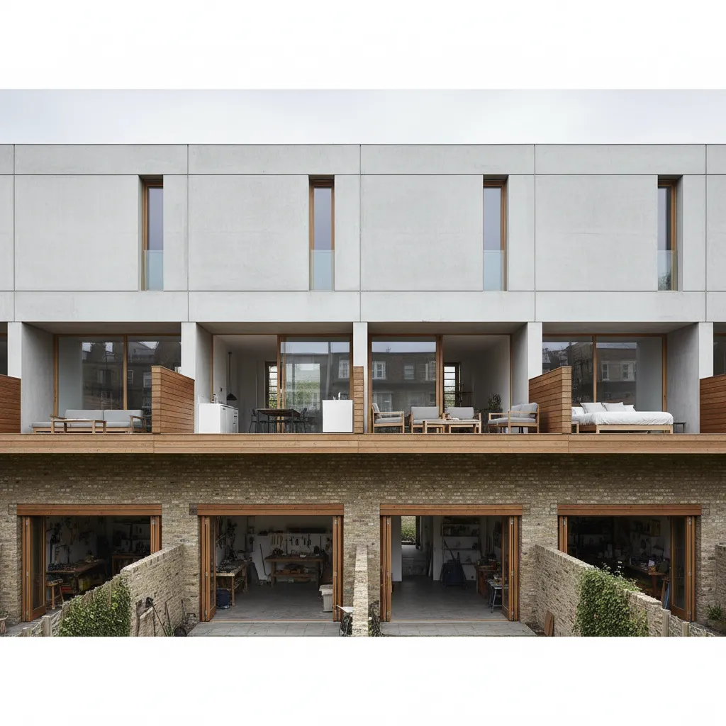 Multi-Storey Row Housing Layout—Vertical Code for Future Living
