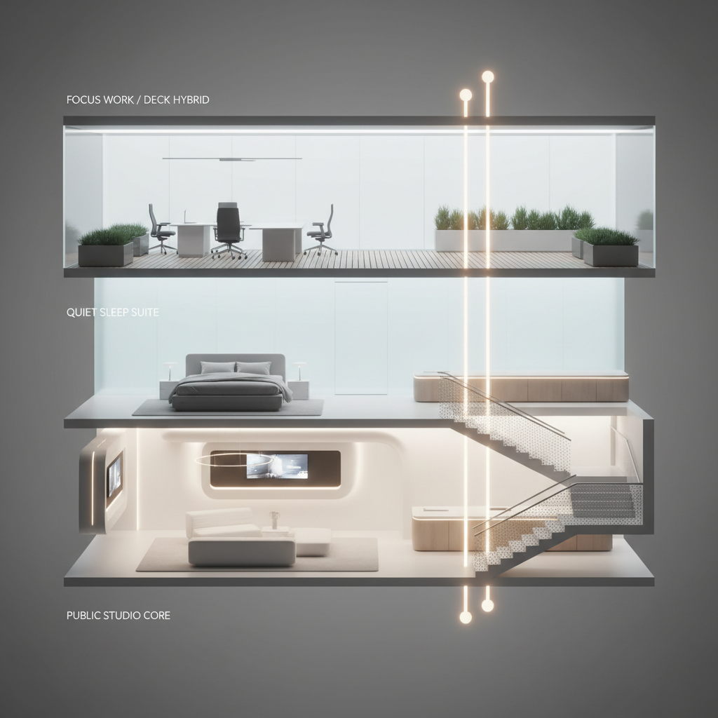 700 sqft Three-Floor Apartment Plan | Future Interface Design