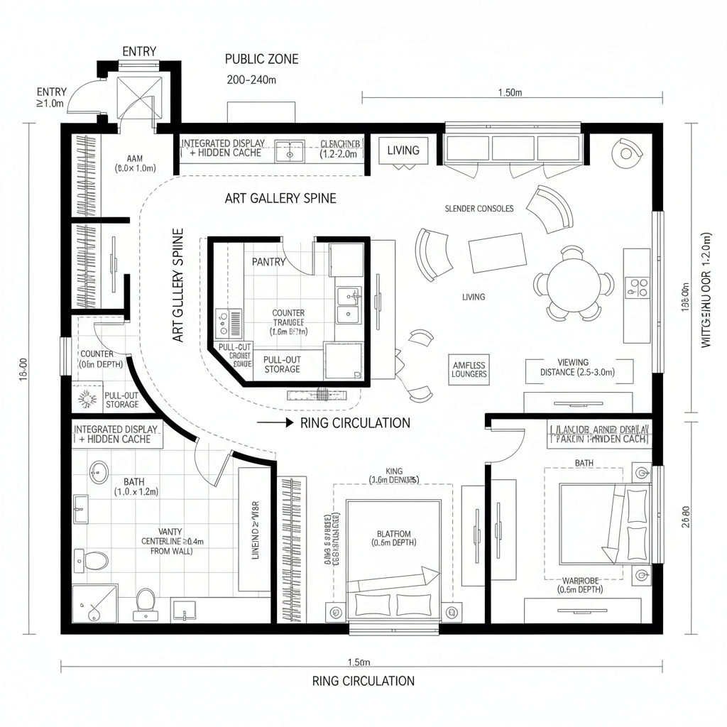 Five-Star Suite Floor Plan: Future-Ready Hospitality Layouts