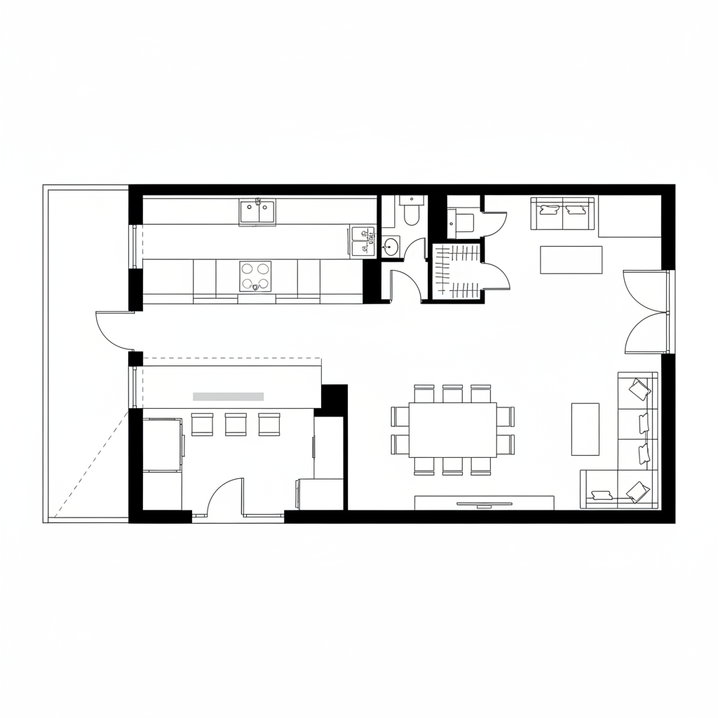 Modern 3 BHK Floor Plan — Future-Ready Spatial Interface