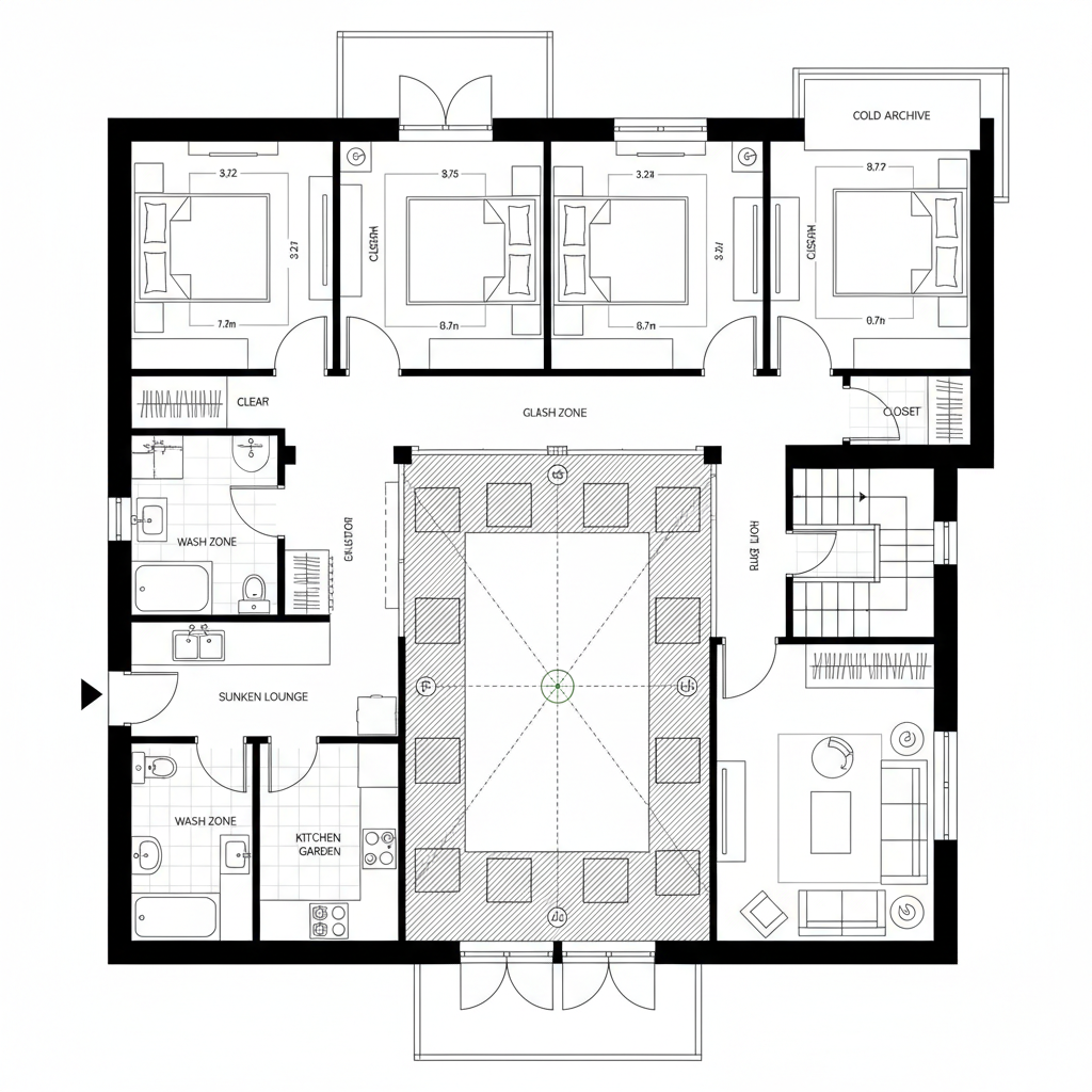 Multi-Storey Atrium Layouts: Vertical Living as an Interface