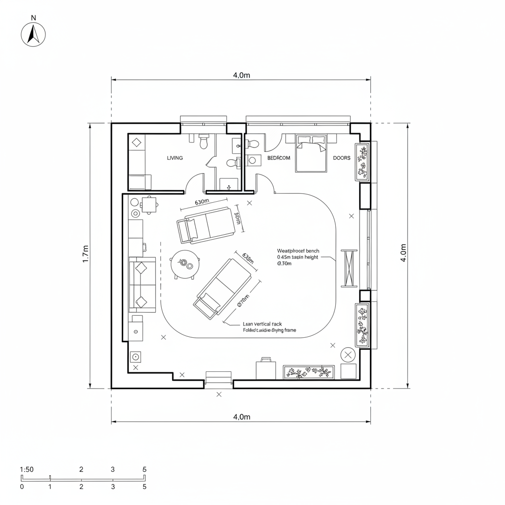 Urban Forest 2 BHK Floor Plan — Biophilic Interface for City Living