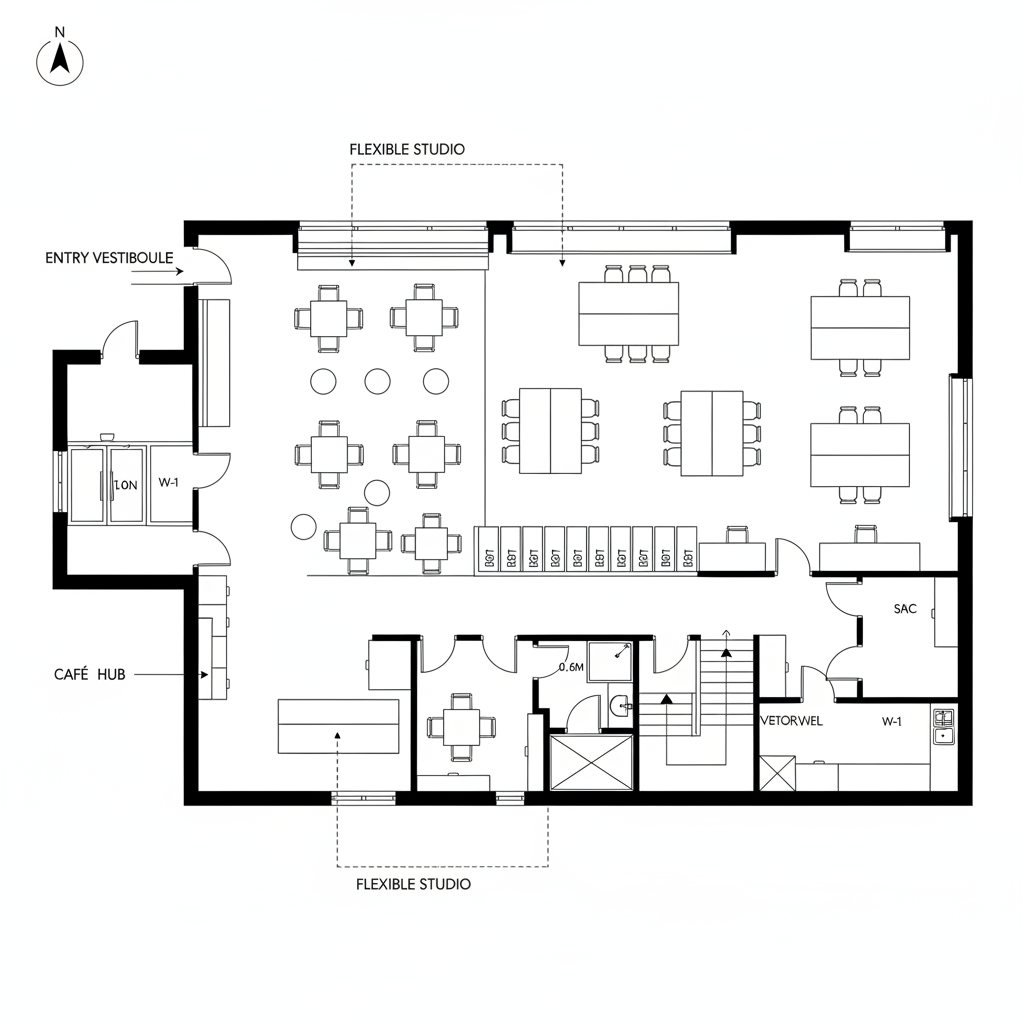 Four-Floor Academic Block Plan | Future-Ready Learning Interface
