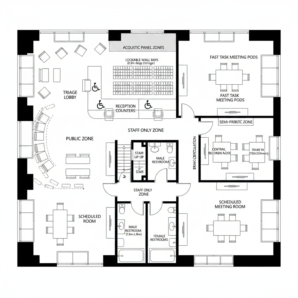 Admin Block Plan, Two Floors — Future-Ready Layouts