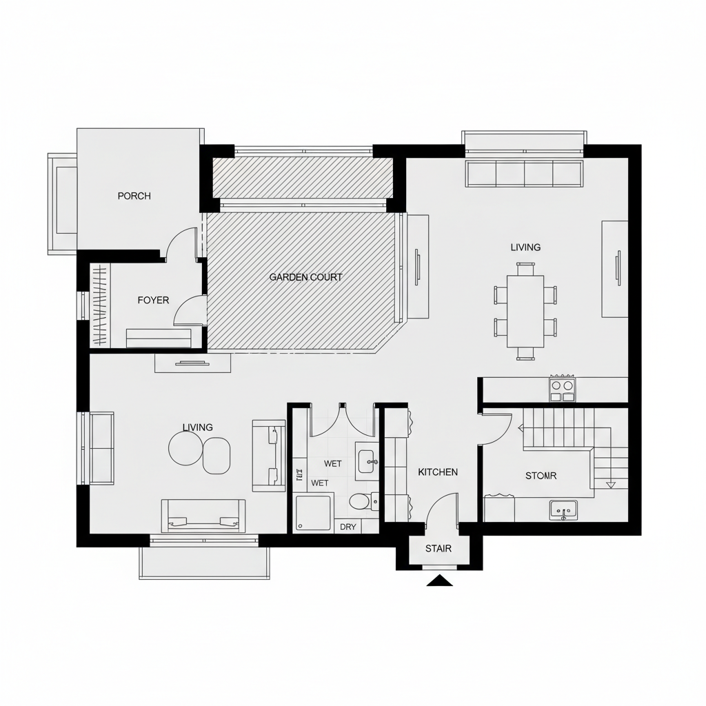 Kerala Two-Storey House Plan: Future-Ready Two Levels