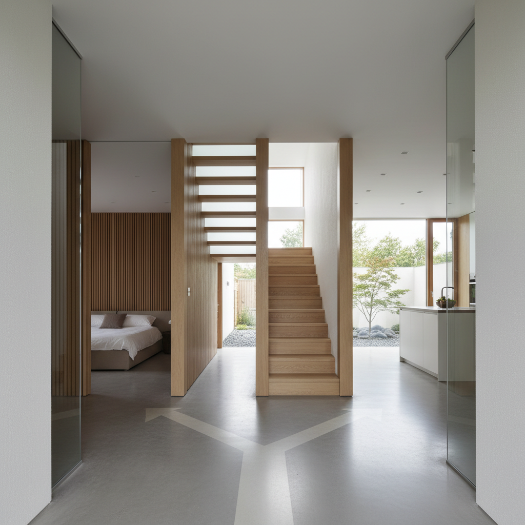 Two-Storey House Plan: One Bedroom on Ground Floor