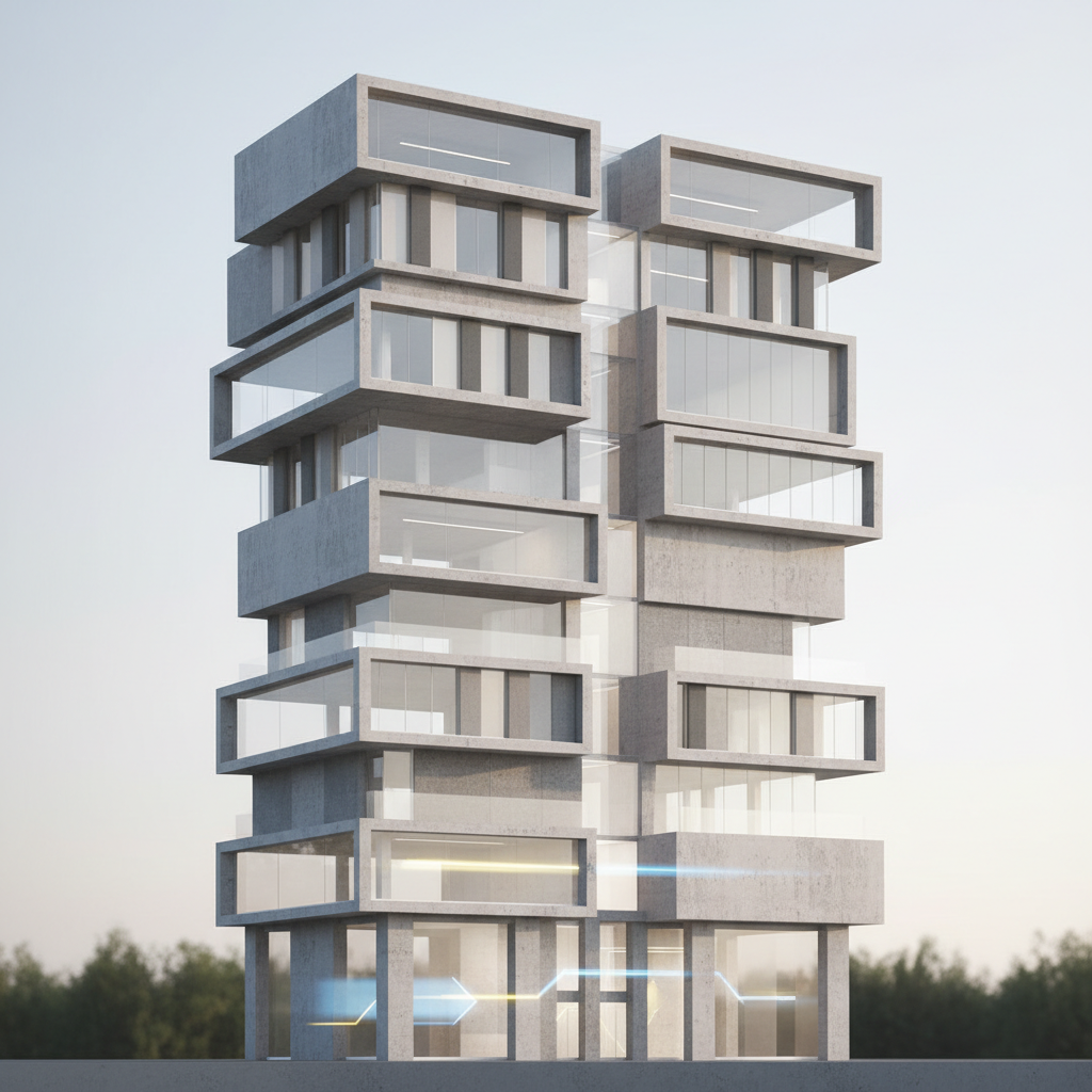 8 Storey Building Floor Plan to Fix Noise & Crowded Cores