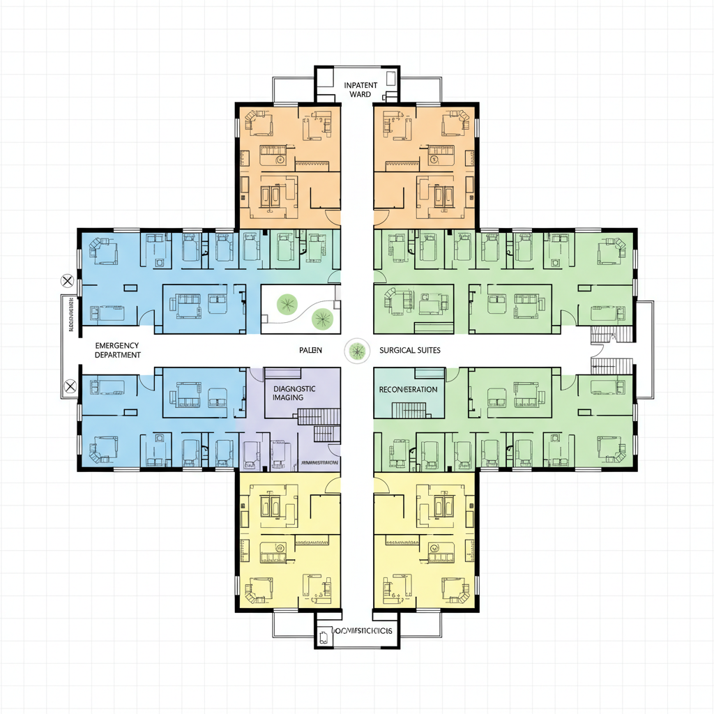 Denah Rumah Sakit DWG: Panduan Desain & Layout