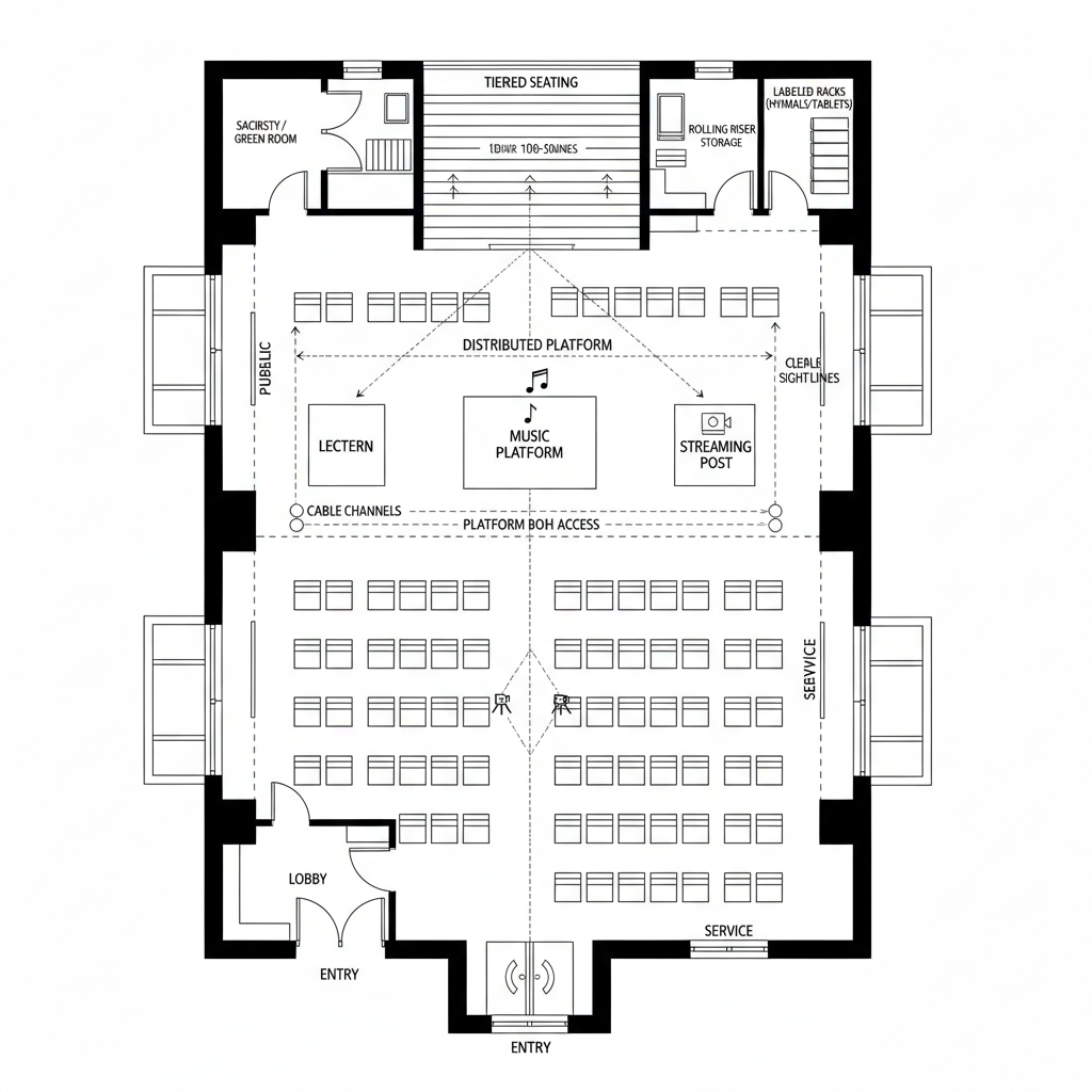 Modern Church Designs and Floor Plans That Fix Echo & Multi‑Use Chaos