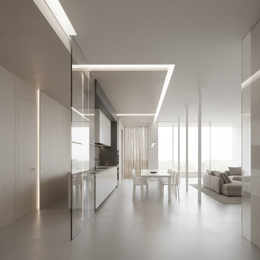 Single-Story Integrated Living–Dining Layout: Future-Ready Flow on One ...