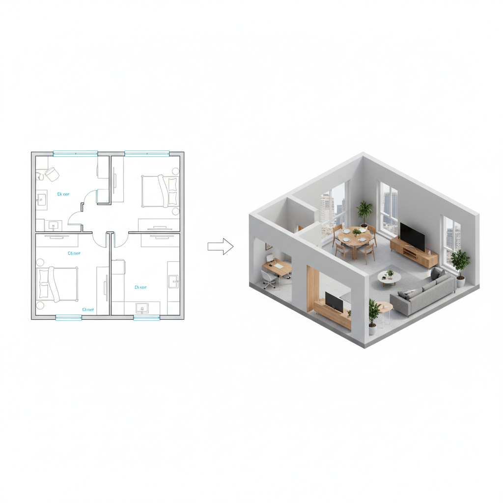 3D Isometric vs 2D Floor Plans Comparison Guide