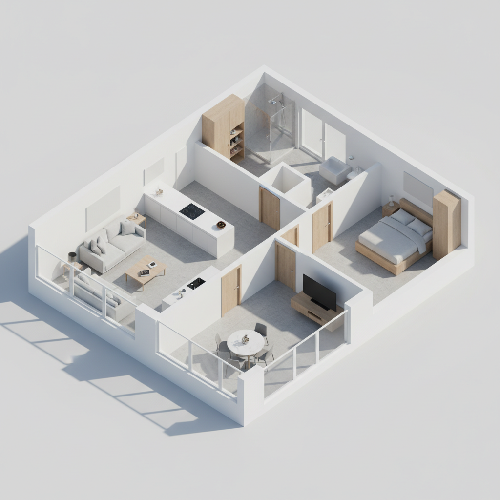 Fix Distorted 3D Isometric Floor Plan