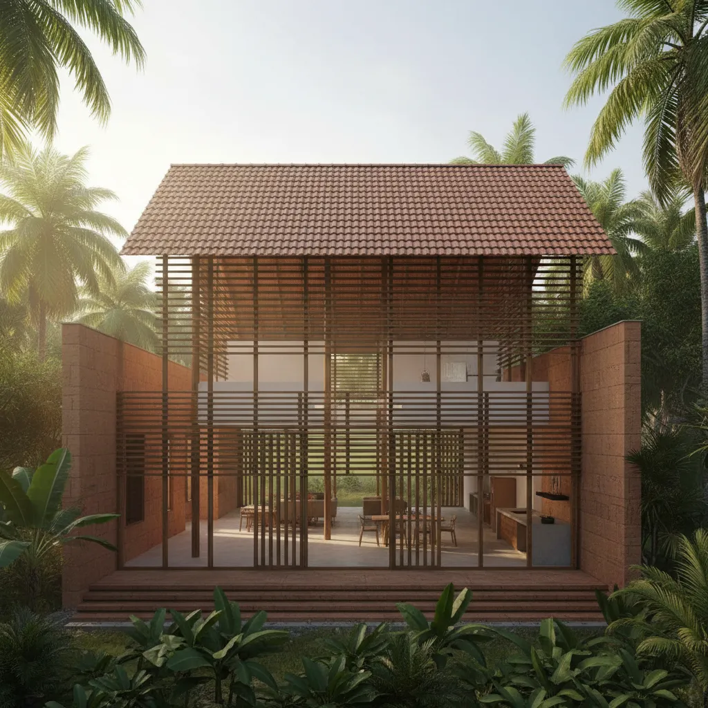 Simple Kerala House 3D Plan with Separate Dining Hall | Future-Ready ...