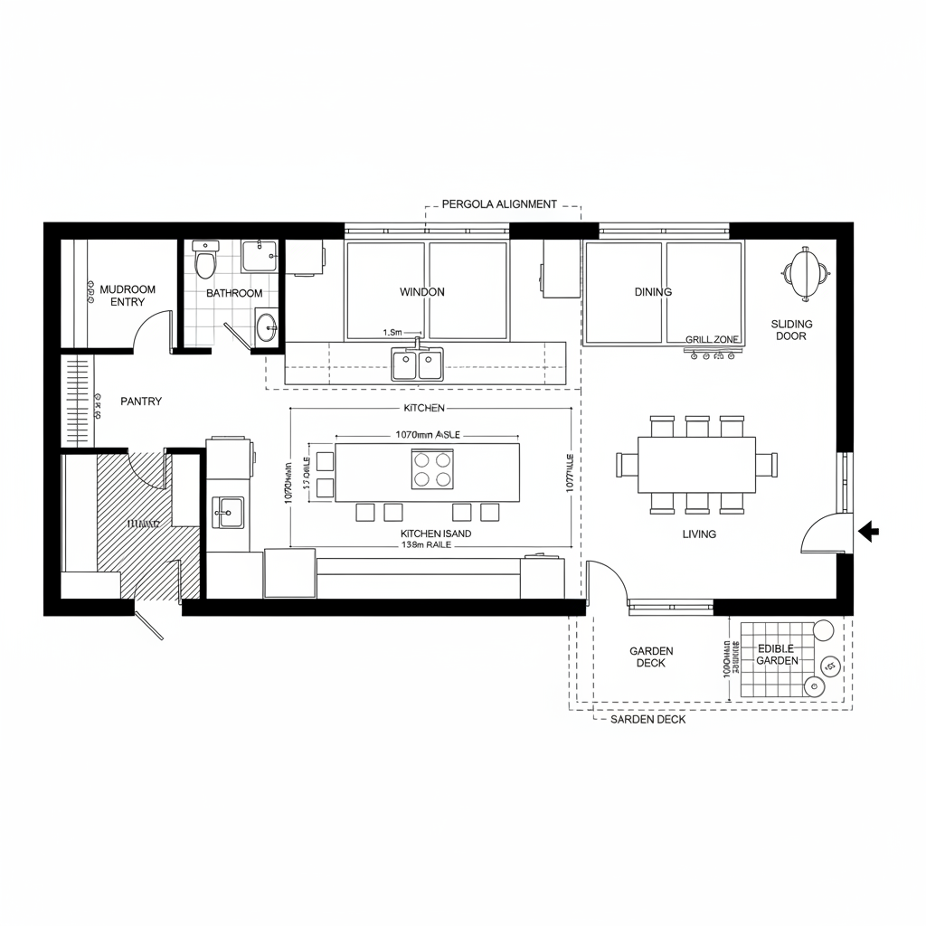 Bungalow Layout Feels Disconnected? Add a Backyard Garden Axis