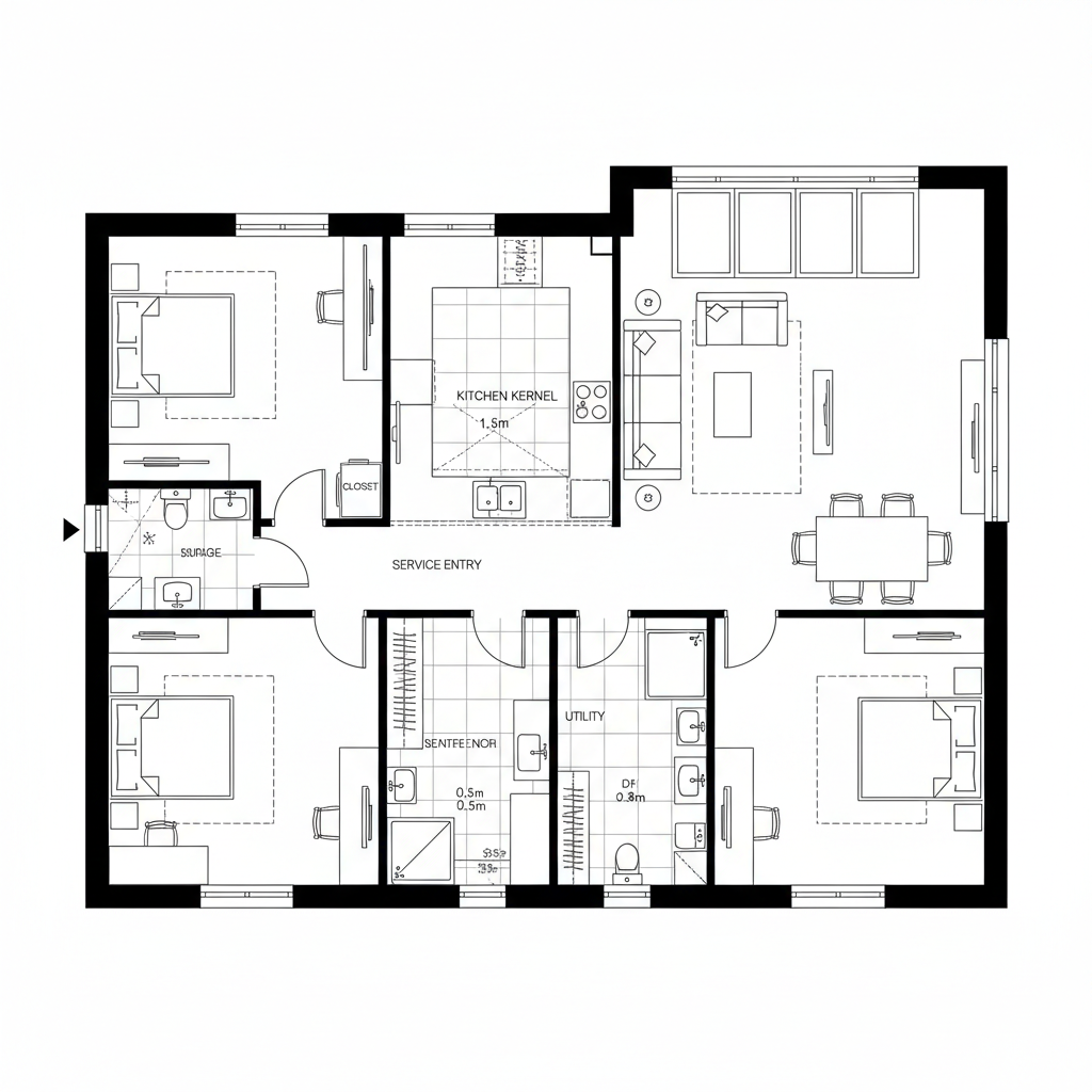 Godrej Greens 3 BHK Floor Plan: Future-Ready Spatial Interface