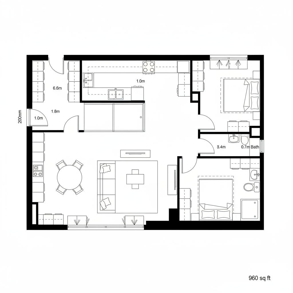 960 Sq Ft Floor Plans: 3 Layouts That Fix Cramped Living
