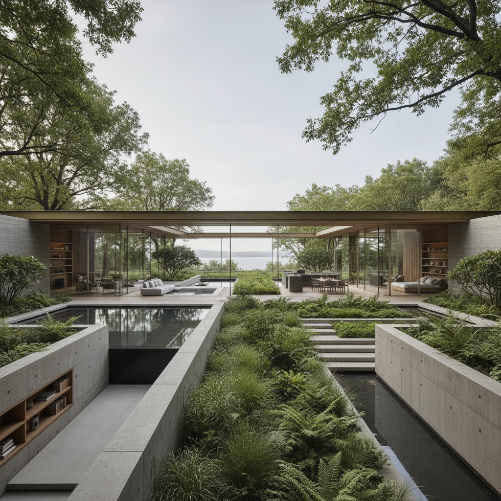 Villa Layout with Landscape Spine—Future-Ready Spatial Operating System